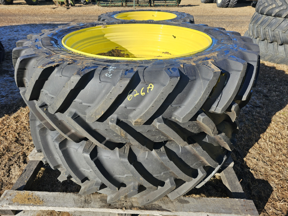 MICHELIN AGRIBIB 2 480/80R46 TIRES W/ RIMS | DeMott Auction