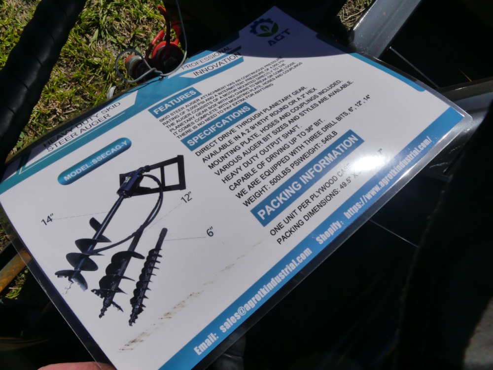 #616 - HD Quick Attach Auger w/3 Bits | DeMott Auction