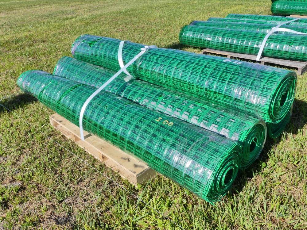 #300 - 4 Rolls of PVC Wire Mesh Fencing | DeMott Auction