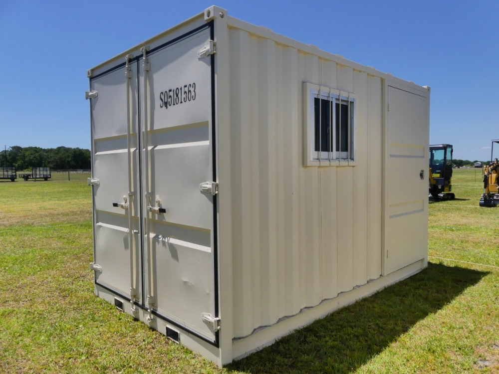 #555 - 12' Container w/Side Door and Window | DeMott Auction