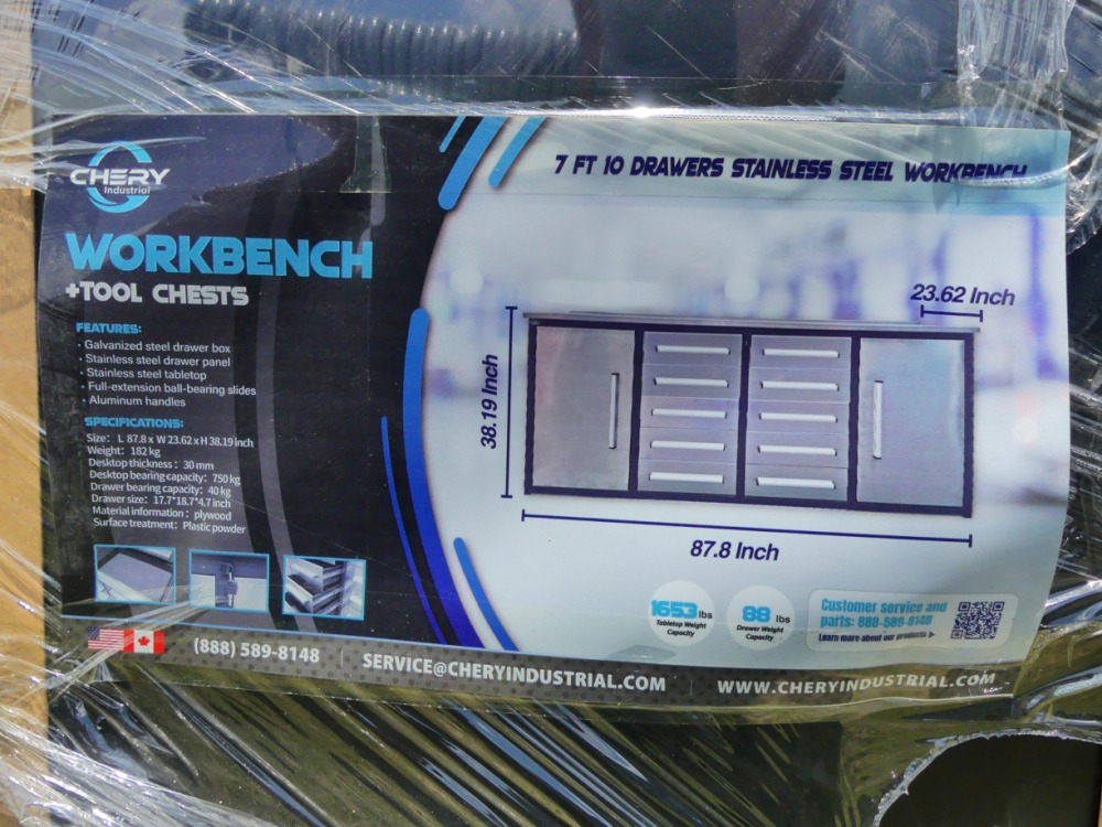 #151 - Chery 7' 10 Drawer Stainless Steel Workbench | DeMott Auction