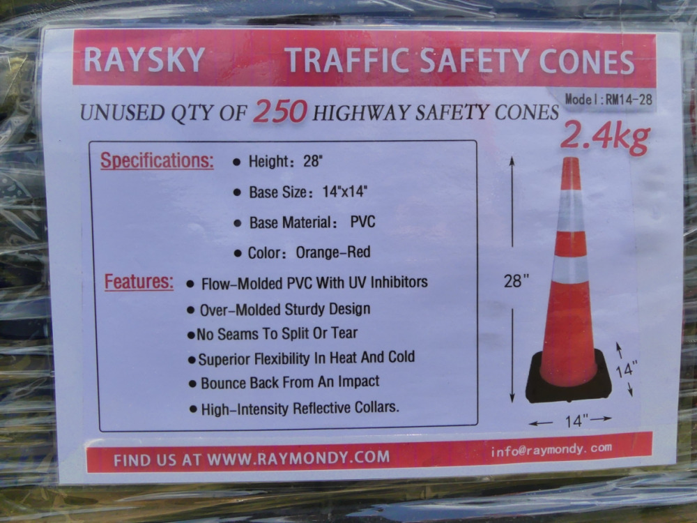 #140 - (250) Raysky Traffic Cones | DeMott Auction