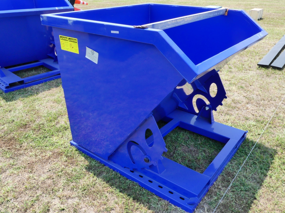#329 - Forklift 1yd Self Dumping Hopper | DeMott Auction