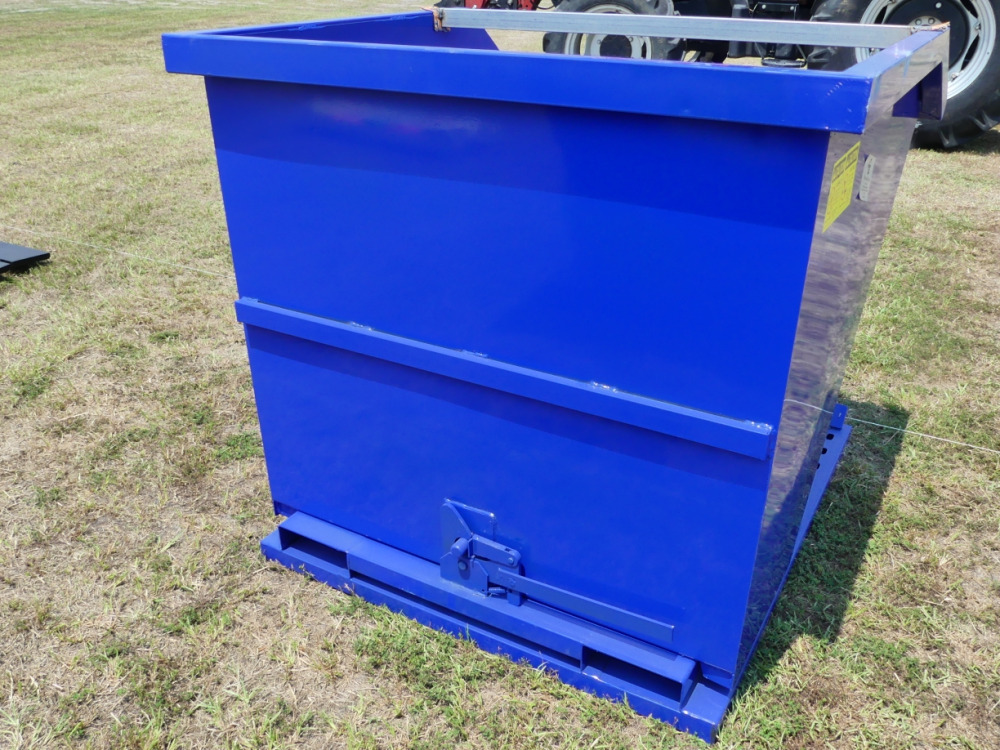 #329 - Forklift 1yd Self Dumping Hopper | DeMott Auction
