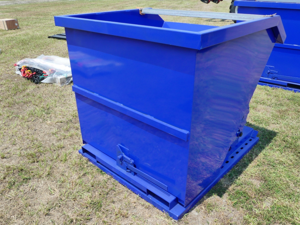 #330 - Forklift 1yd Self Dumping Hopper | DeMott Auction