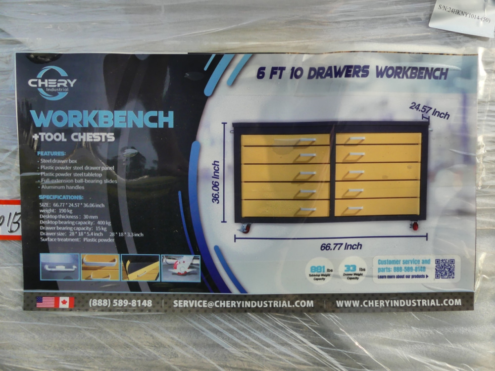 #159 - Chery 6' 10 Drawer Workbench | DeMott Auction