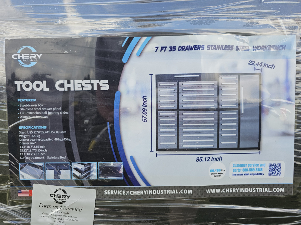 #175 - Chery 7' 35 Drawer Workbench | DeMott Auction