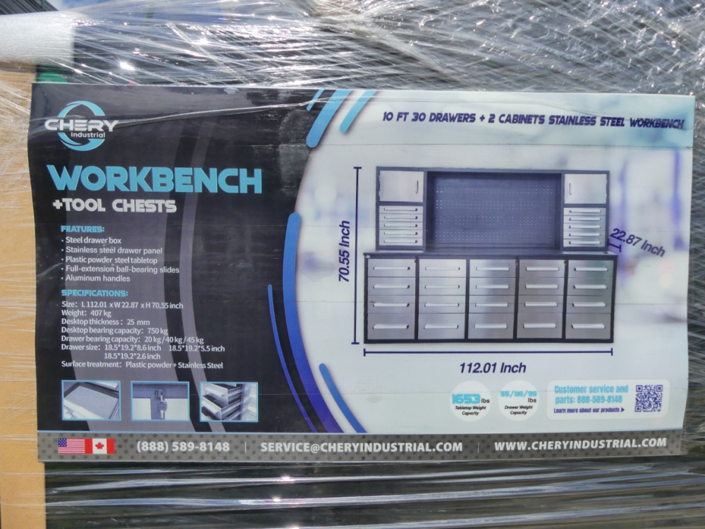 #182 - Chery 10' 30 Drawer Workbench | DeMott Auction