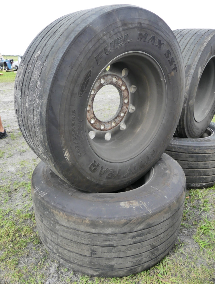 #2461 - 2) Goodyear Fuel Max 445/20R22.5 Tires | DeMott Auction