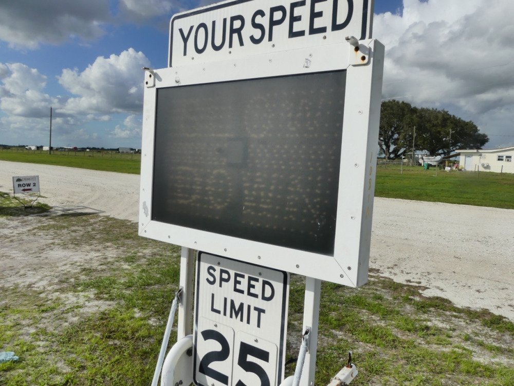#1081A - Speed Radar, Solar Panel Powered | DeMott Auction