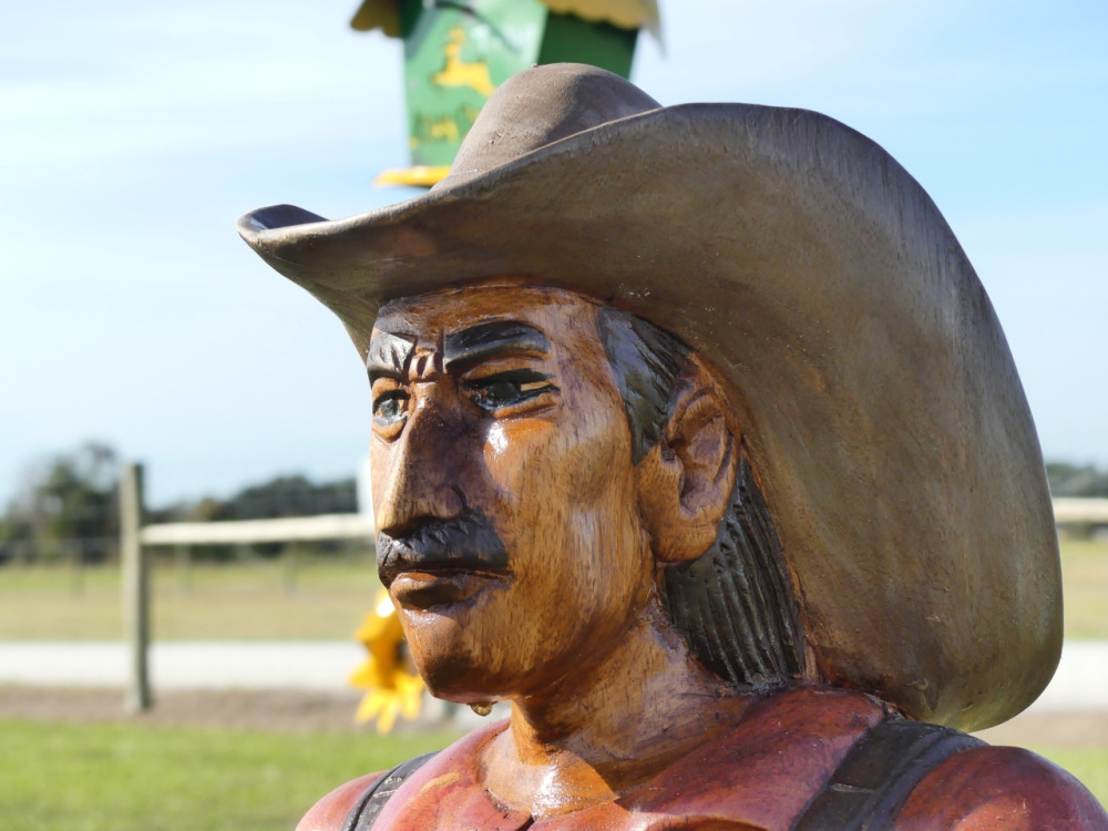 #2159 - Small Wood Cowboy | DeMott Auction