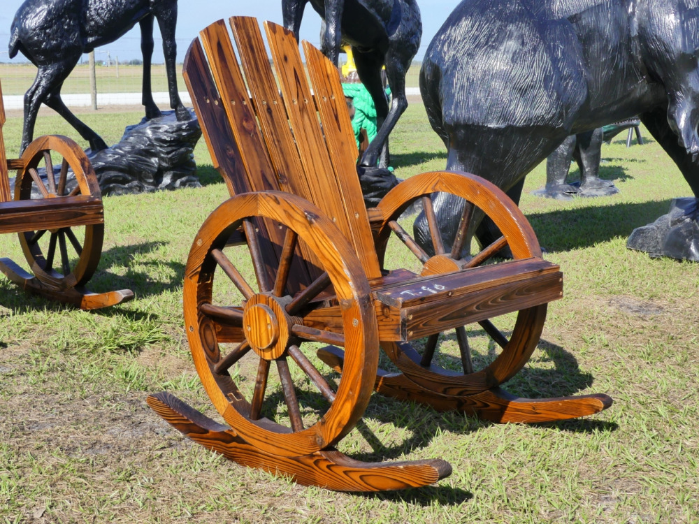 #2187 - Wagon Wheel Rocking Chair | DeMott Auction