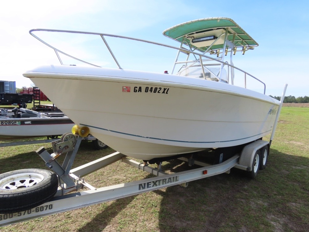 #2265H - 1995 Proline 21' Boat w/ Nextrail Trailer | DeMott Auction