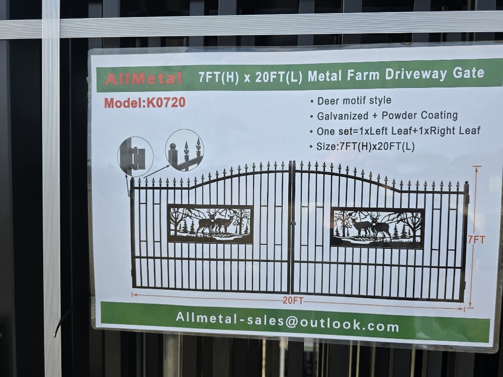 #2102 - All Metal 20' Metal Gates (Deer) | DeMott Auction
