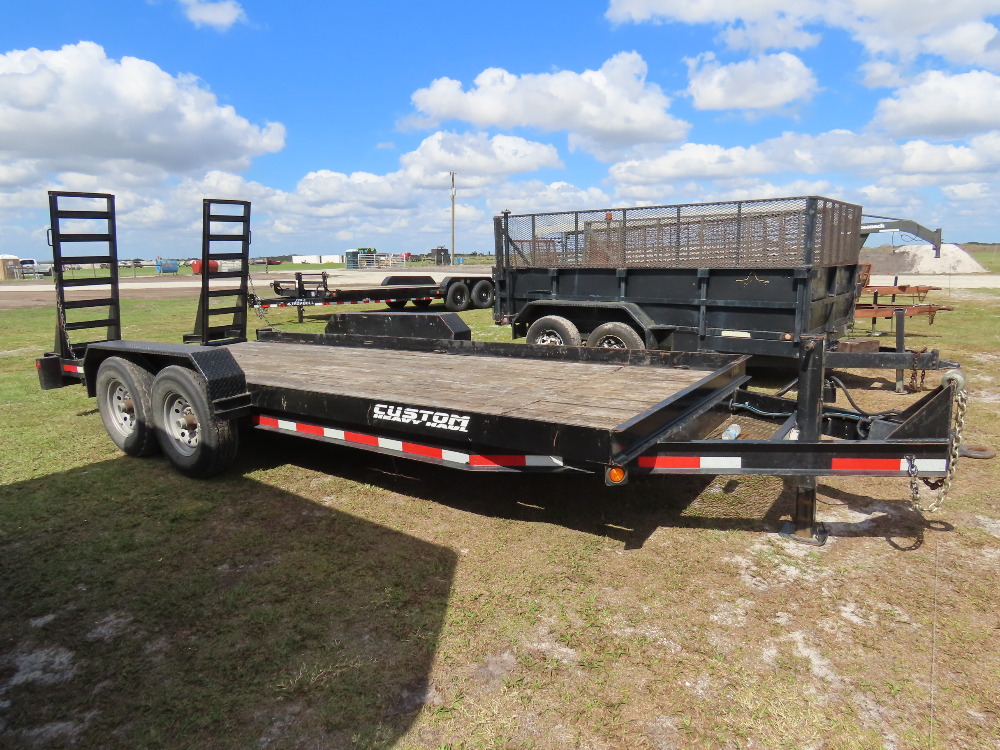 #1688 - 18' Custom Heavy Haul Single Tandem Trailer | DeMott Auction