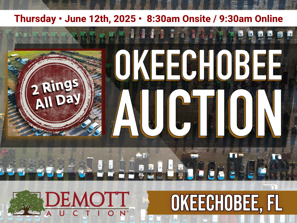 Okeechobee Auction - 2 Rings | Auction Details | DeMott Auction
