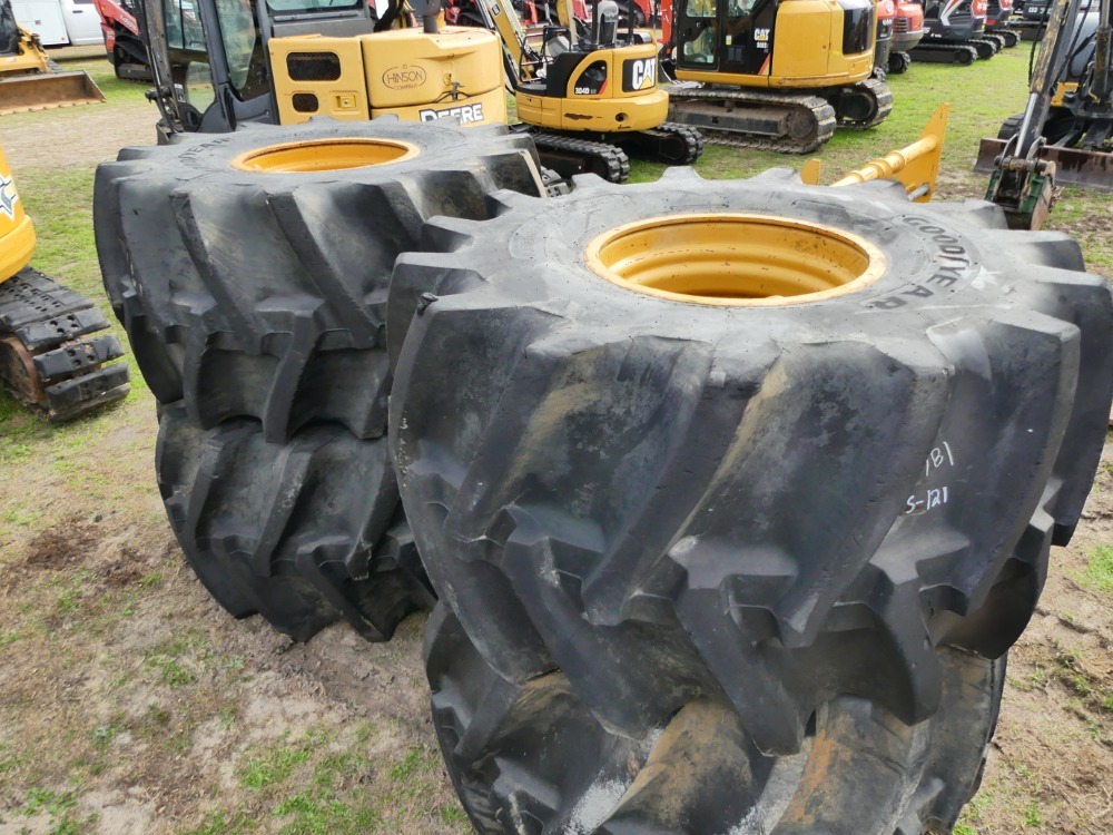 #1143A - (4) Goodyear Logger Lug III 67x34.00-26 NHS Tires | DeMott Auction