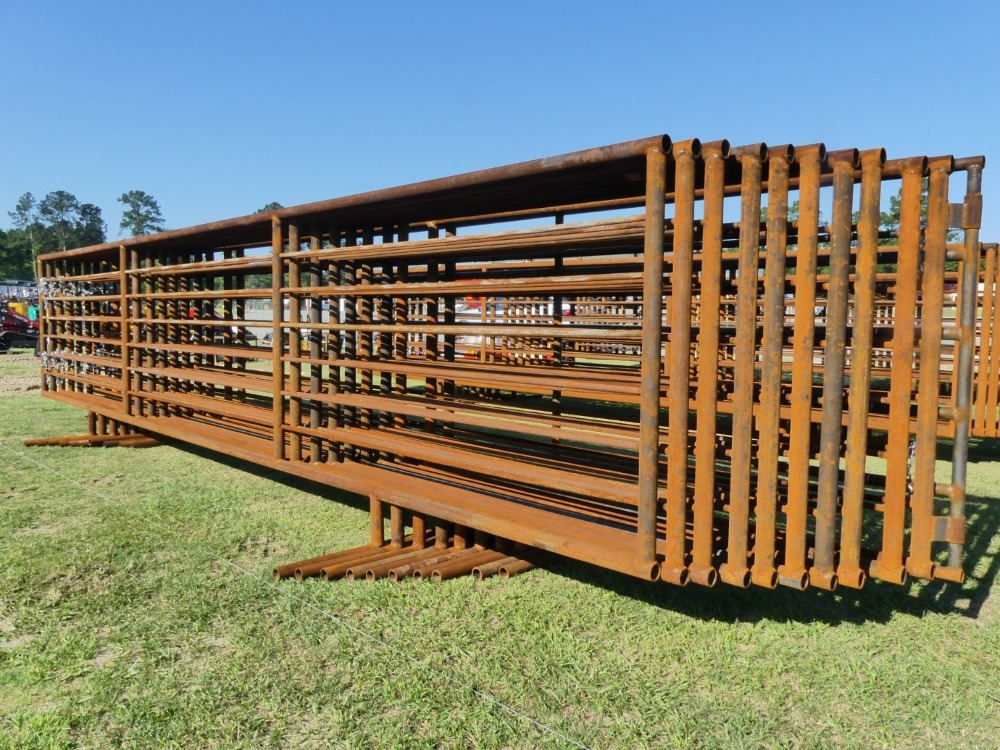 #167 - (10) 24' Free Standing Panels w/ 11' 10" Gate | DeMott Auction