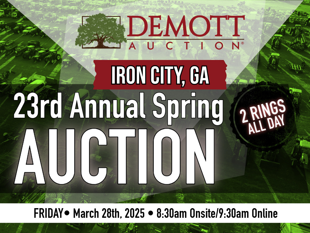 23rd Annual Spring Auction - 2 Rings | Auction Details | DeMott Auction