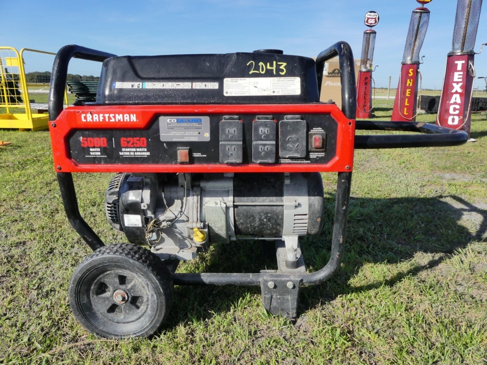 #2043 - Craftsman 5000 Watt Generator | DeMott Auction