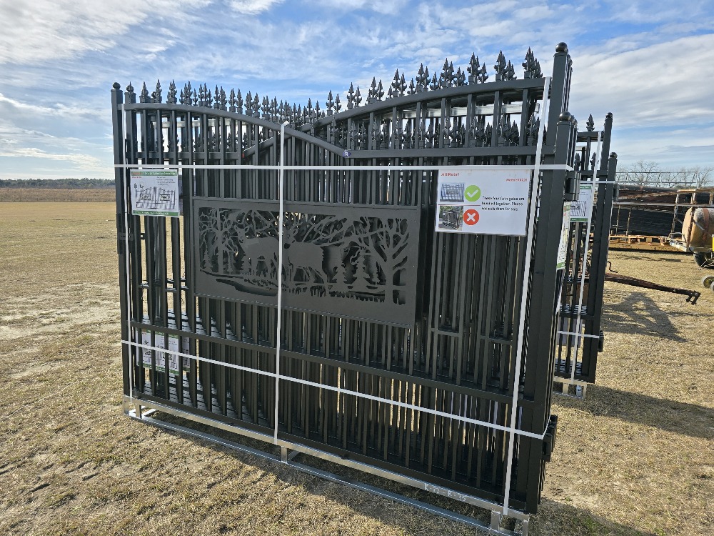 #2102 - All Metal 20' Metal Gates (Deer) | DeMott Auction