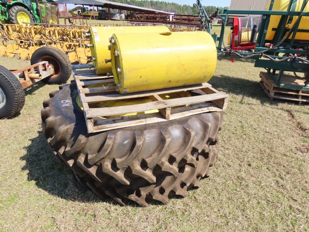 #563 - (2) Firestone 380/80R38 Tires/Wheels & Spacers | DeMott Auction