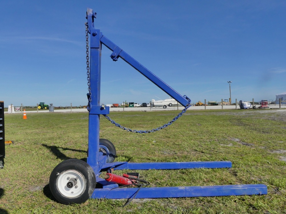 #2032 - Blue Eng Hoist on Wheels | DeMott Auction