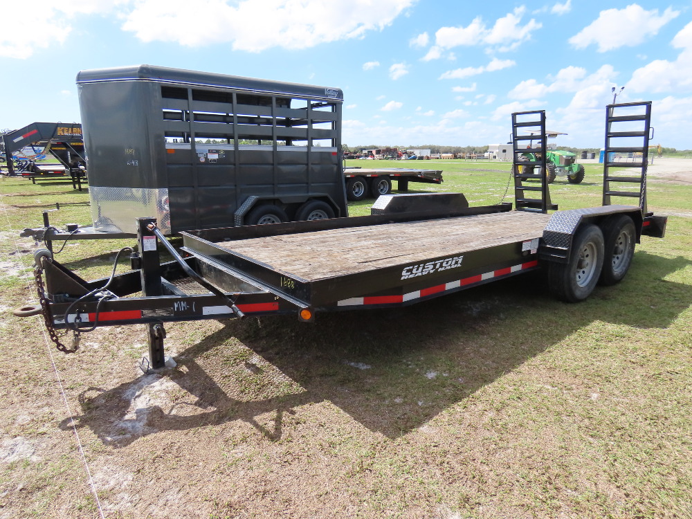 #1688 - 18' Custom Heavy Haul Single Tandem Trailer | DeMott Auction