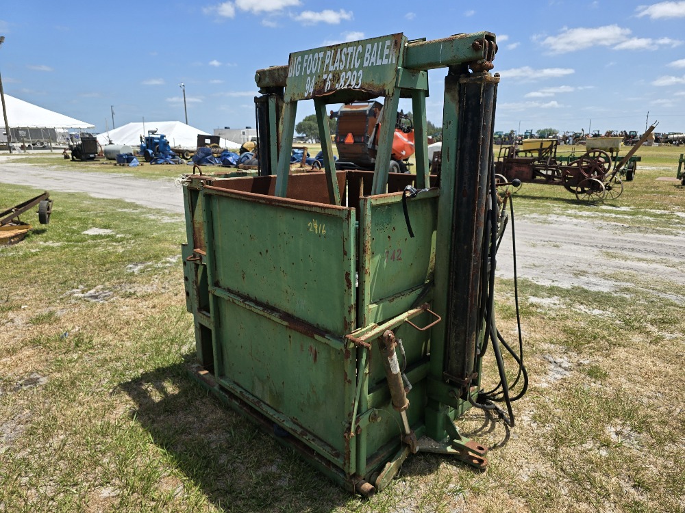 #2416 - Big Foot 3pt Plastic Baler | DeMott Auction